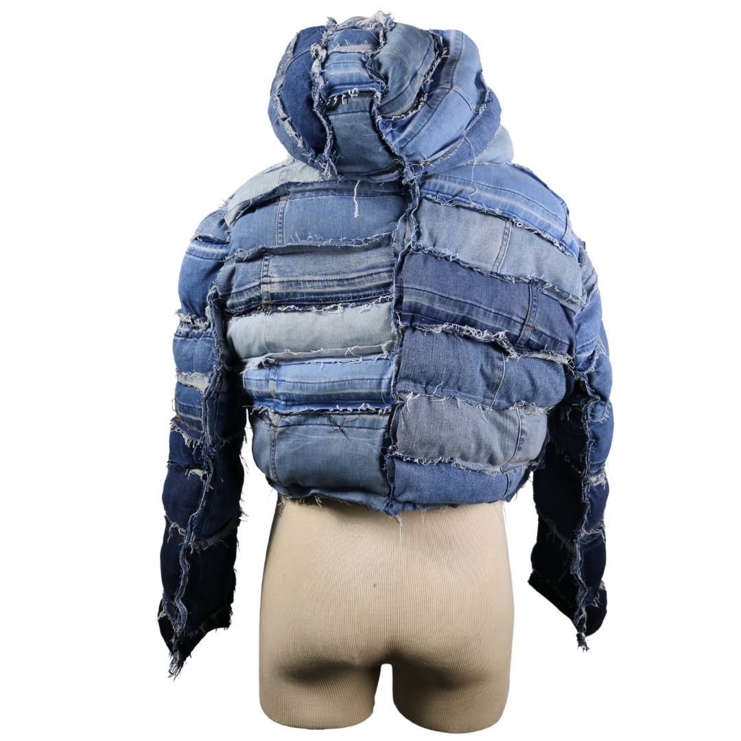 Heavy Gloom - Cropped Denim Puffer Coat – Stevie Leigh