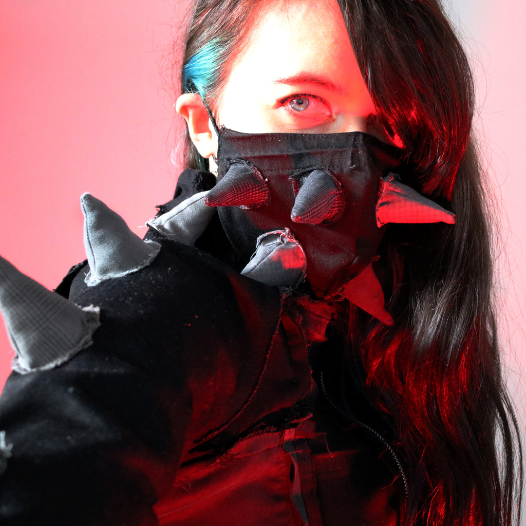 A Box Full Of Sharp Objects - Upcycled Denim Jacket with Soft Spikes ...